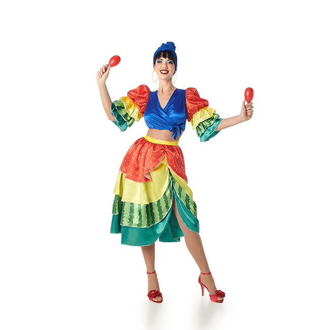 DISFRAZ DE RUMBERA MULTICOLOR MUJER - Disfraceslapinyata