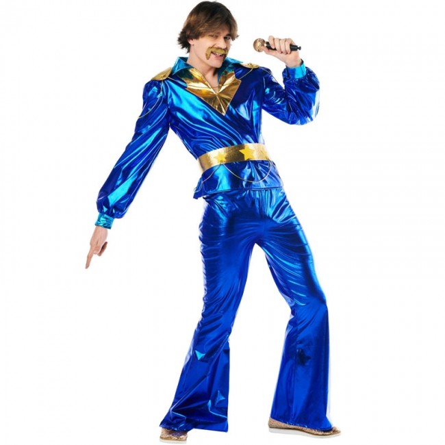 DISFRAZ DE DISCO ABBA AZUL PARA HOMBRE | Tienda de disfraces online