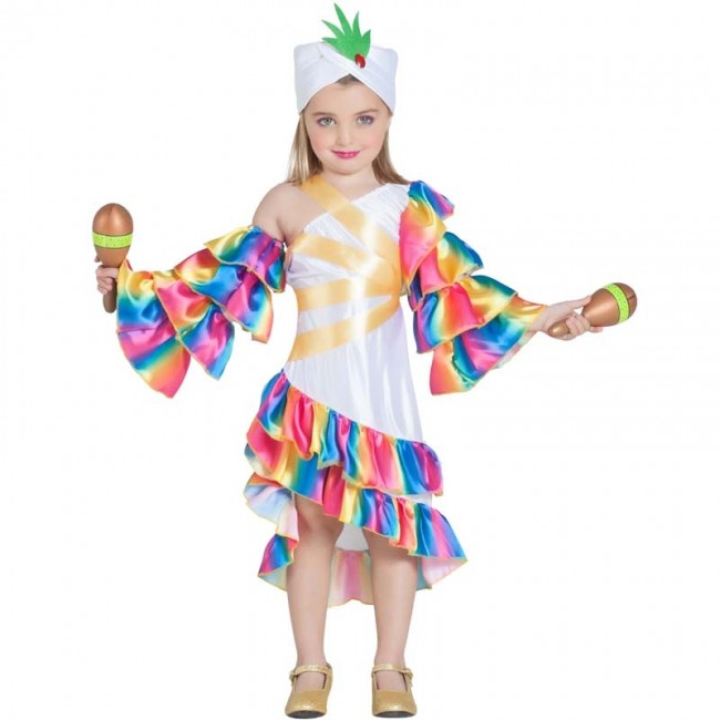 DISFRAZ DE RUMBERA CUBANA PARA NIÑA | Tienda de disfraces online