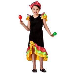 DISFRAZ DE RUMBERA NEGRO NIÑA | Tienda de disfraces online